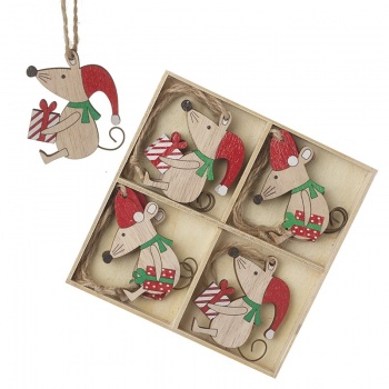 Heaven Sends Silver & Gold Mice Christmas Decorations | GFHP