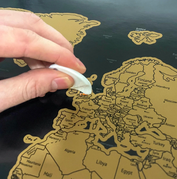 Black Scratch Off World Travel Map | Gifts from Handpicked