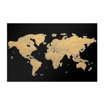 Black Scratch Off World Travel Map | Gifts from Handpicked