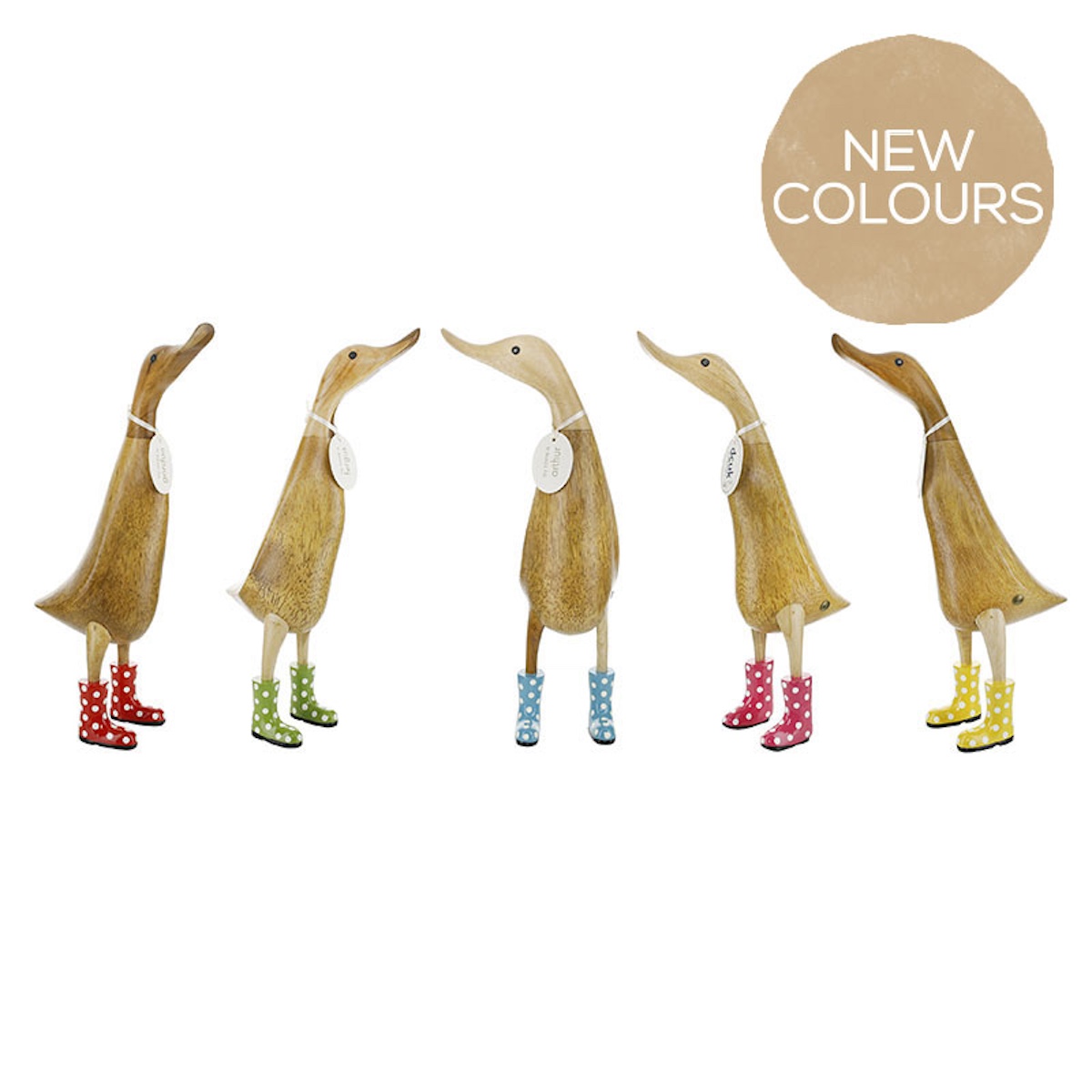DCUK Spotty Welly Wooden Ducklets | Gifts from Handpicked