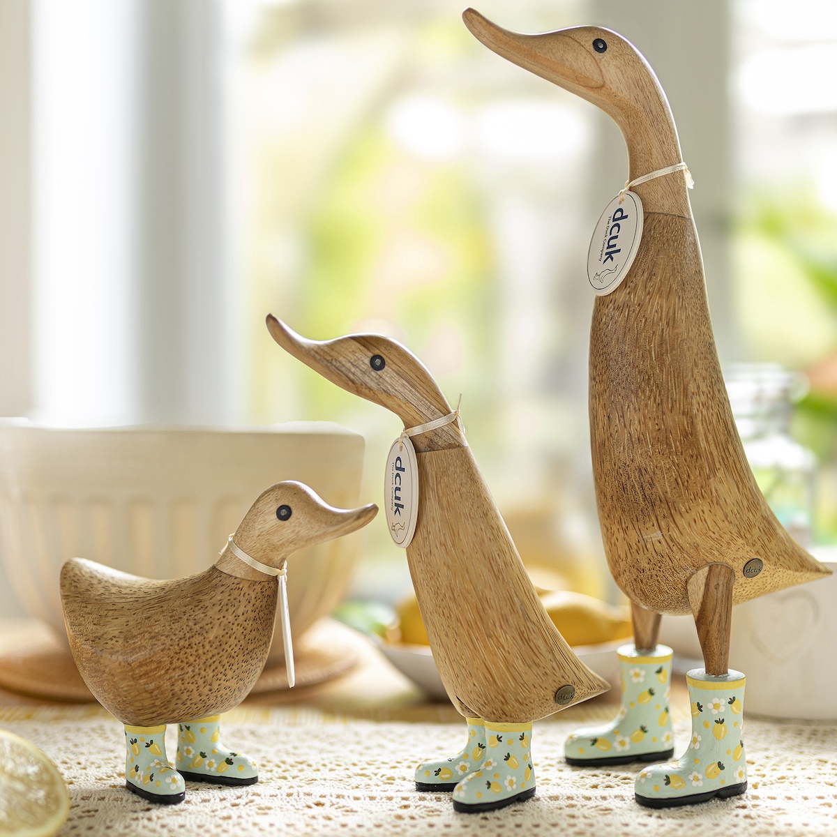DCUK Lemon Boot Wooden Duckling | Gifts from Handpicked