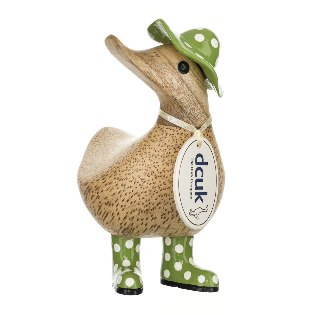 DCUK Spotty Hat & Wellies Wooden Ducky's | Gifts Handpicked