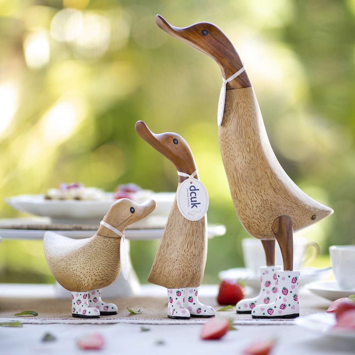 DCUK Lemon & Strawberry Large Wooden Ducks | GiftsHandpicked