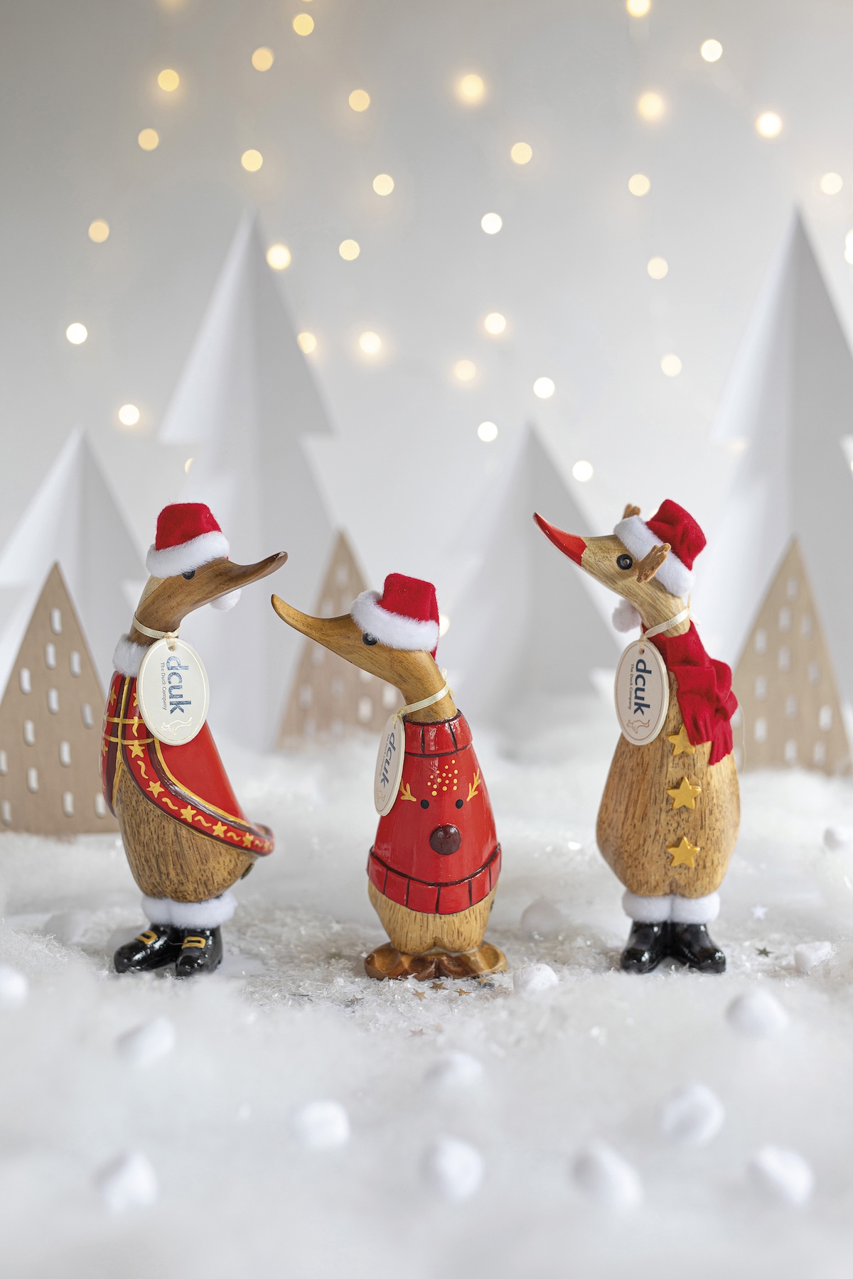 DCUK Traditional Wooden Christmas Ducklings | Handpicked
