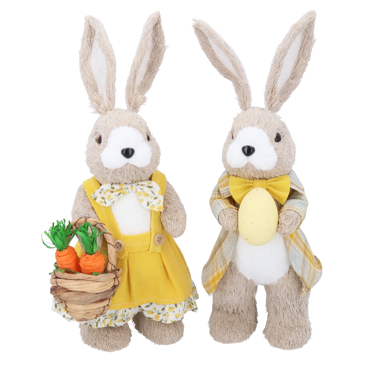 Gisela Graham Bristle Bunnies in Yellow | Gifts Handpicked