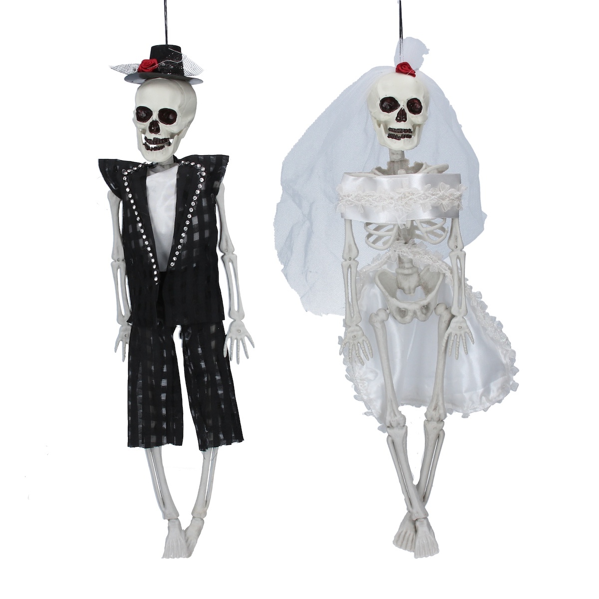 Gisela Graham Mr & Mrs Skeleton Halloween Decorations | Gift