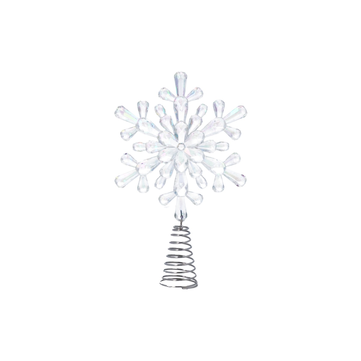 Gisela Graham Iridescent Snow Flake Christmas Tree Topper