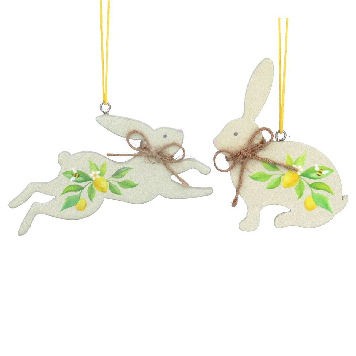 Gisela Graham Lemon Design Hares Easter Decorations | Gifts