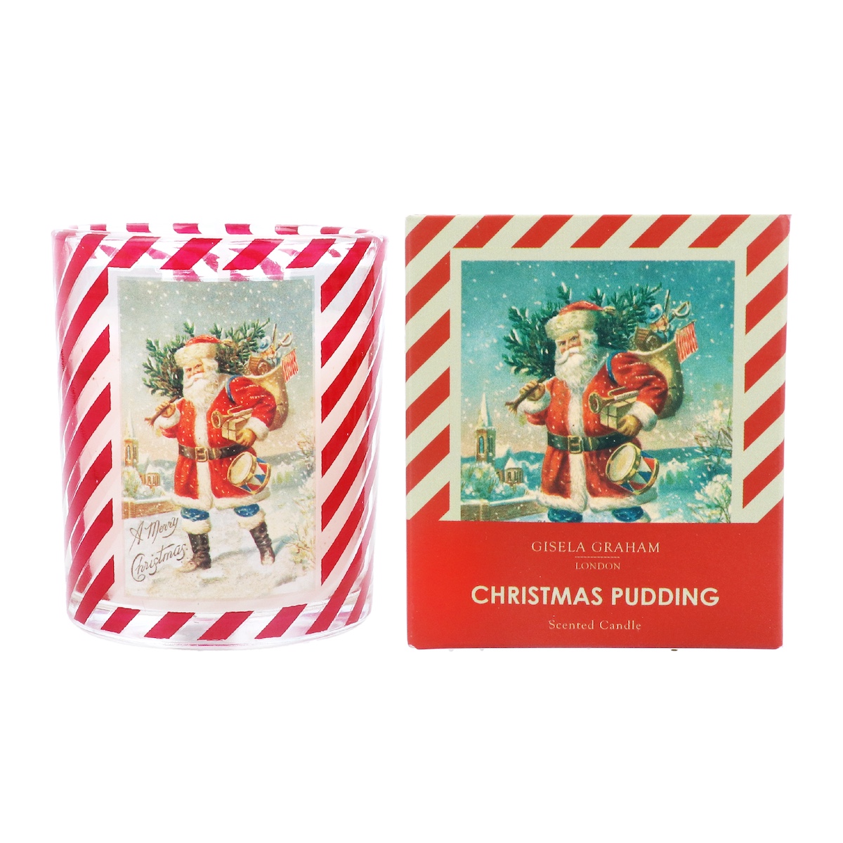 Gisela Graham Nostalgic Santa Christmas Candle | Handpicked