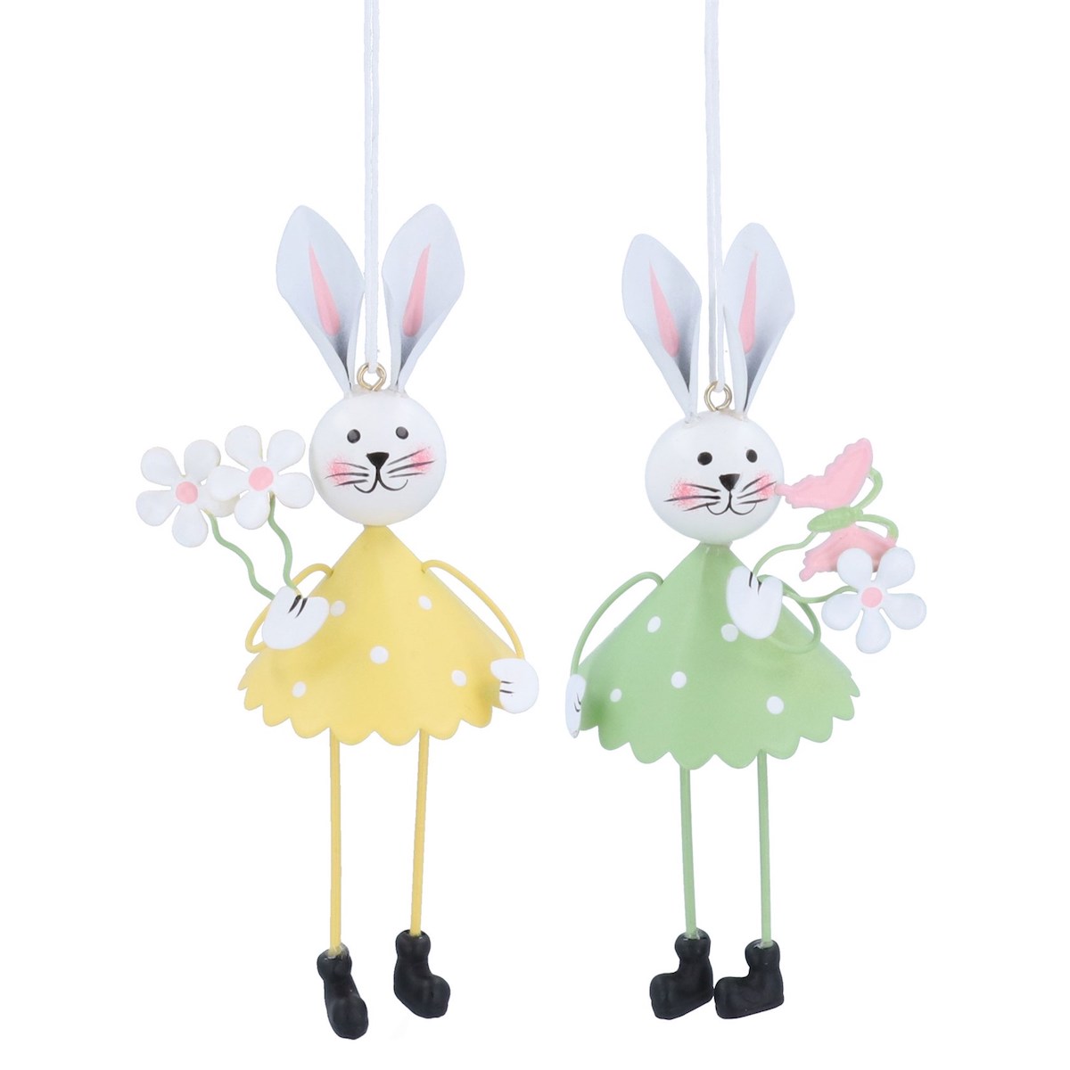 Gisela Graham Tin Bunny Easter Decorations | GiftsHandpicked