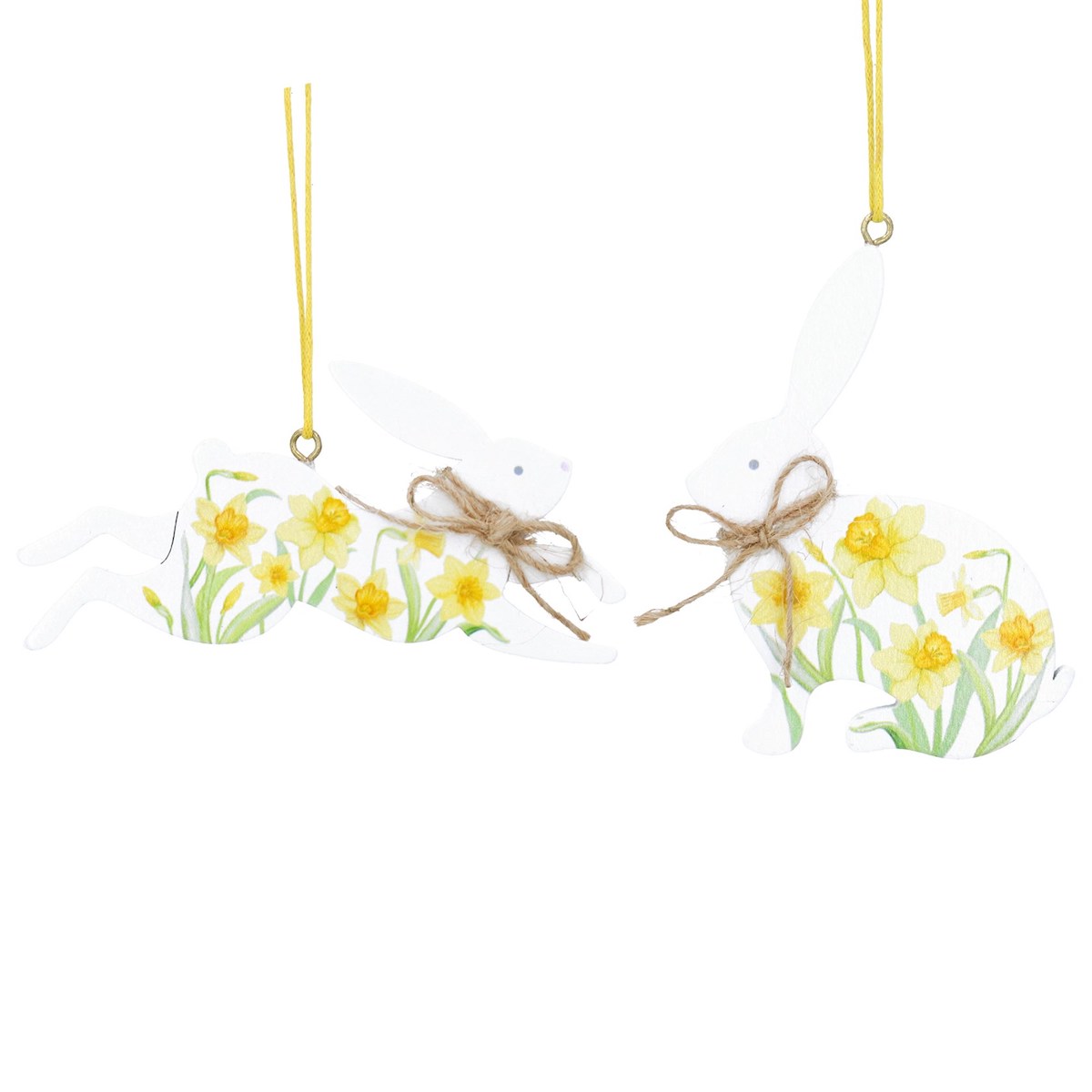 Gisela Graham Daffodil Hare Easter Decorations | Handpicked