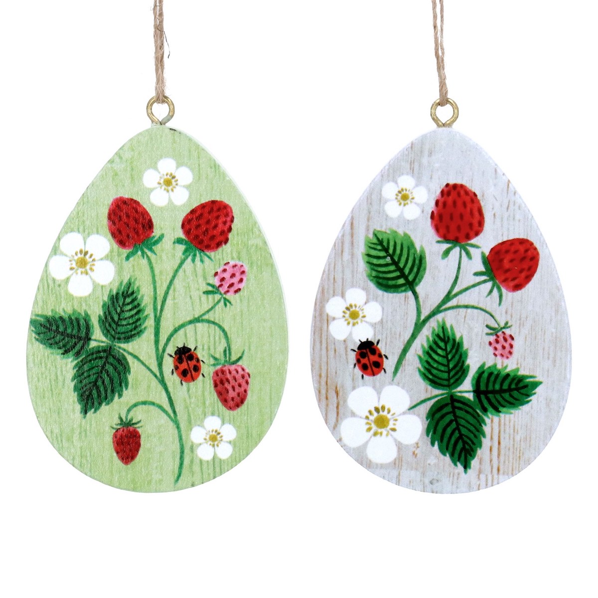 Gisela Graham Strawberry Egg Easter Decorations | Handpicked