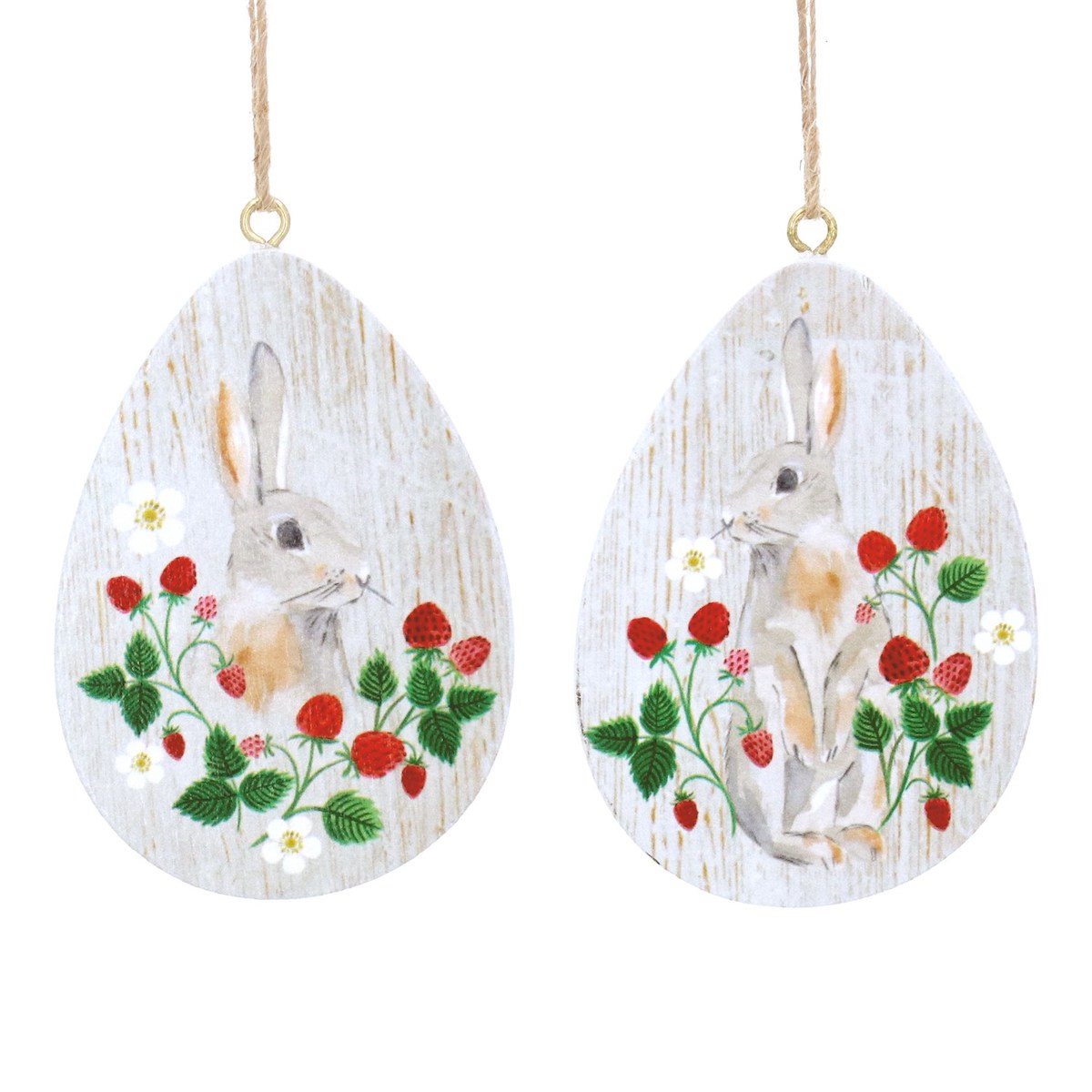 Gisela Graham Rustic Rabbit Egg Decorations | Handpicked