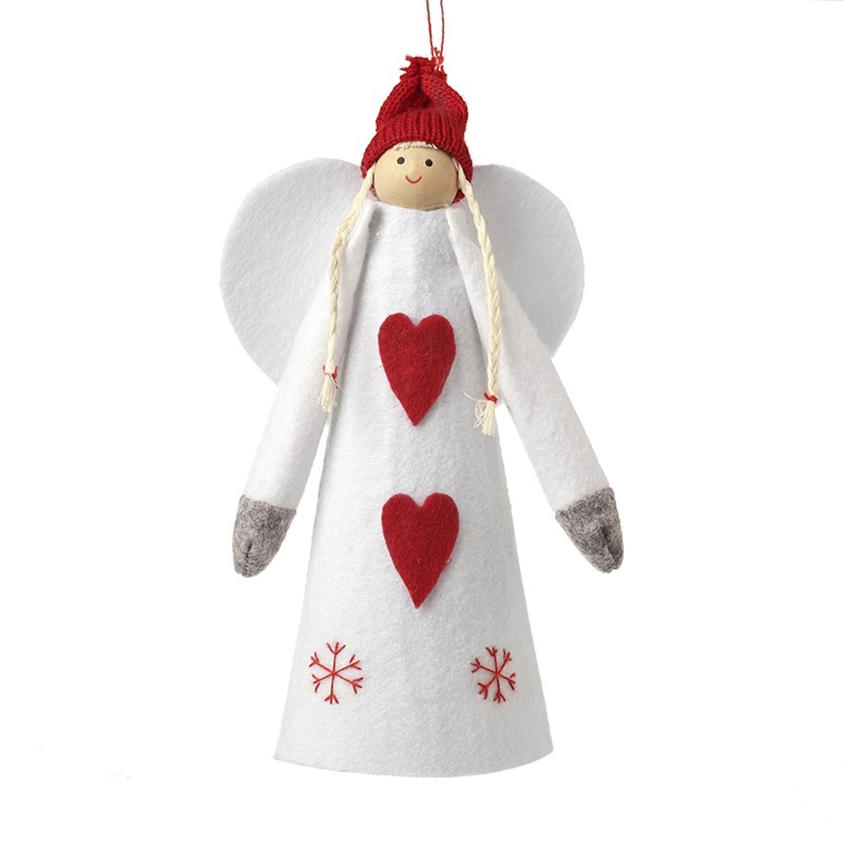 Heaven Sends Felt Angel Christmas Tree Topper | Handpicked