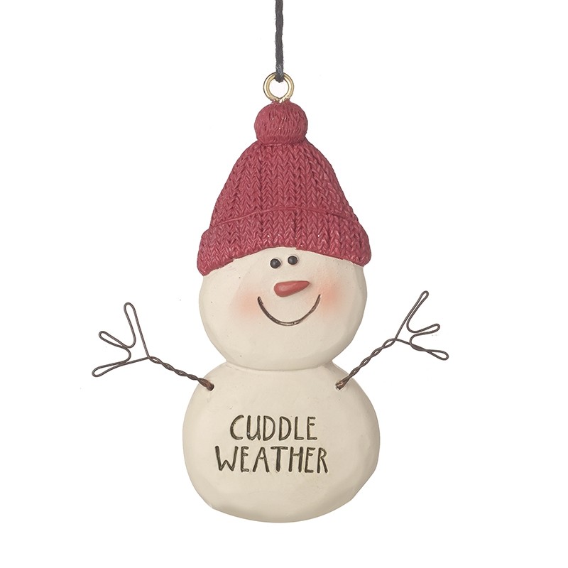 Heaven Sends Cuddle Weather Snowman Decoration | Handpicked