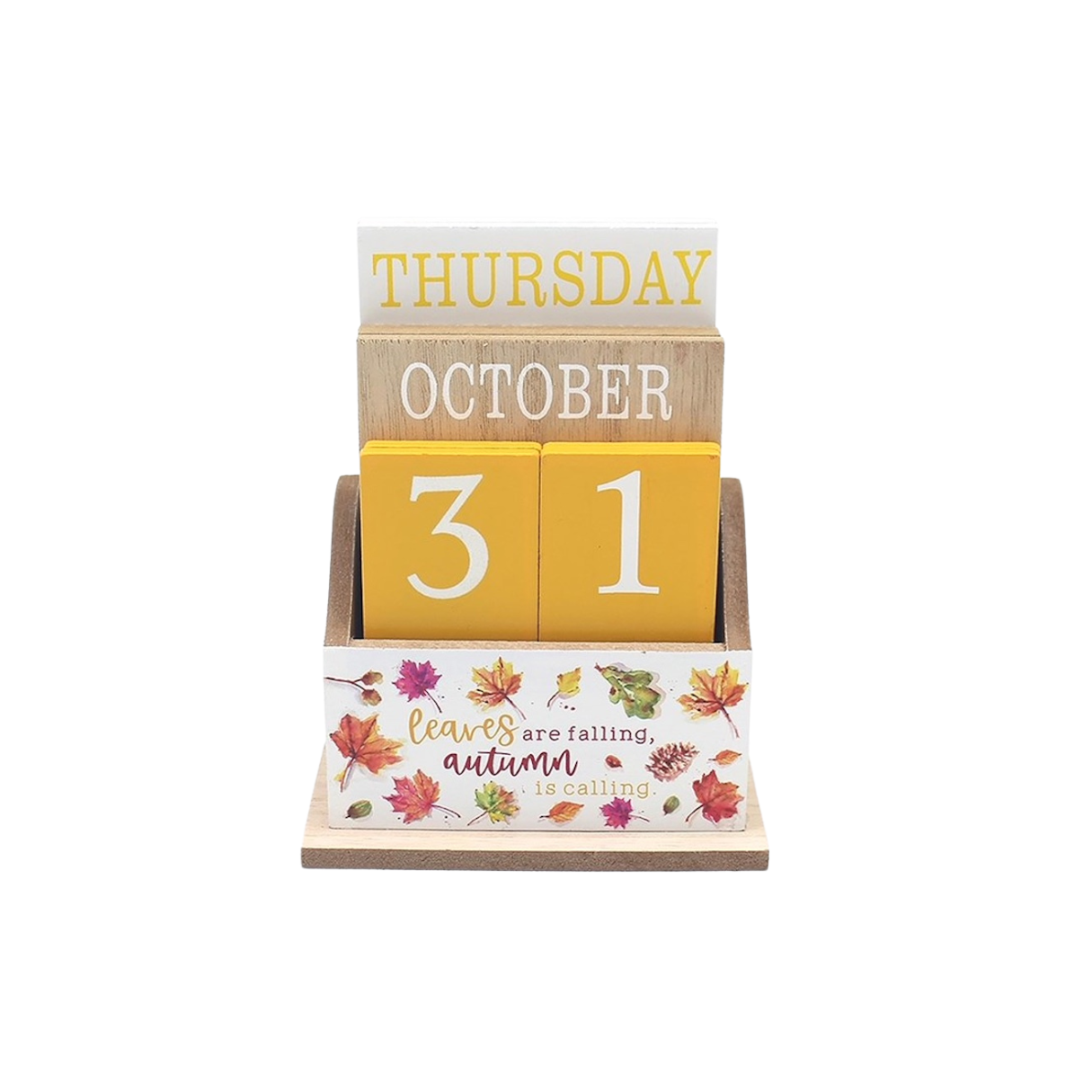 Autumn is Calling Perpetual Wooden Calendar | Handpicked
