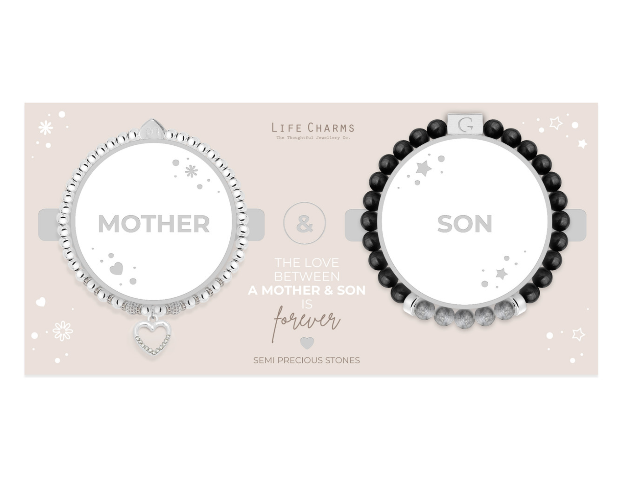 Life Charms Mother & Son Bracelets | Gifts from Handpicked