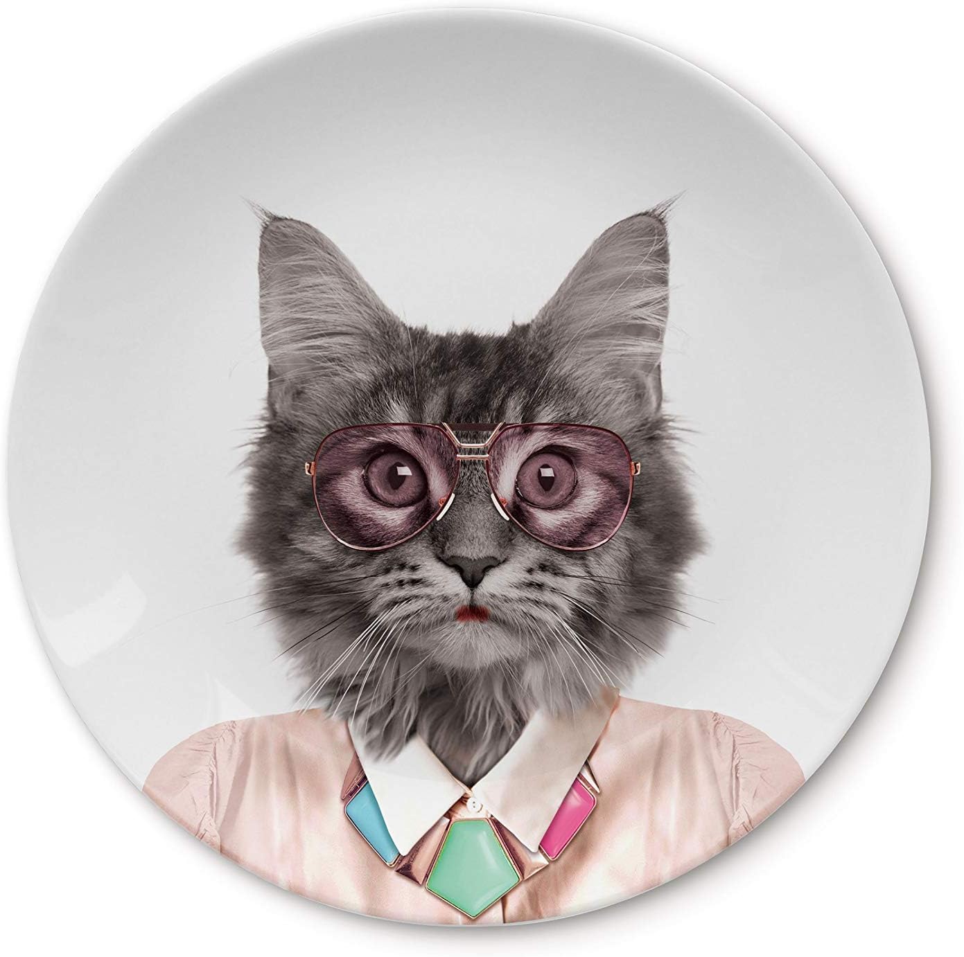 Mustard Cat Design Party Animal Plate| Gifts from Handpicked
