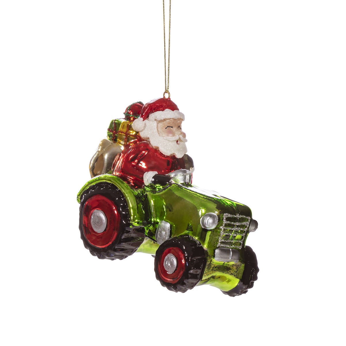 Sass & Belle Santa in a Tractor Christmas Decoration | Gifts