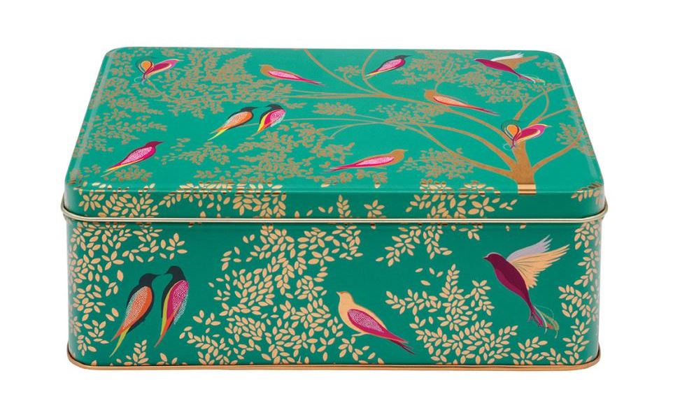 Sara Miller Green Bird Storage Tin | Gifts from Handpicked