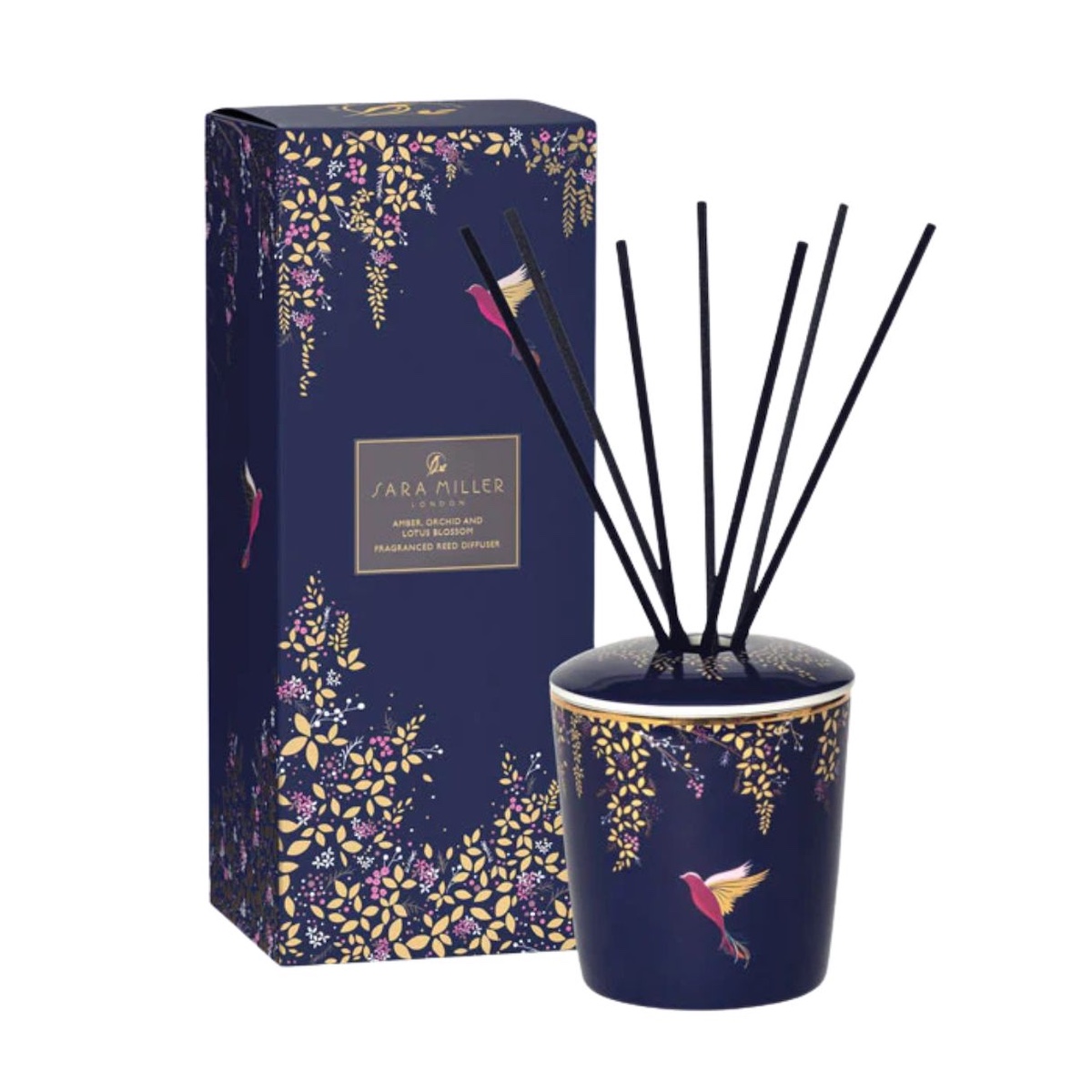 Sara Miller Navy Design Reed Diffuser | Gifts Handpicked
