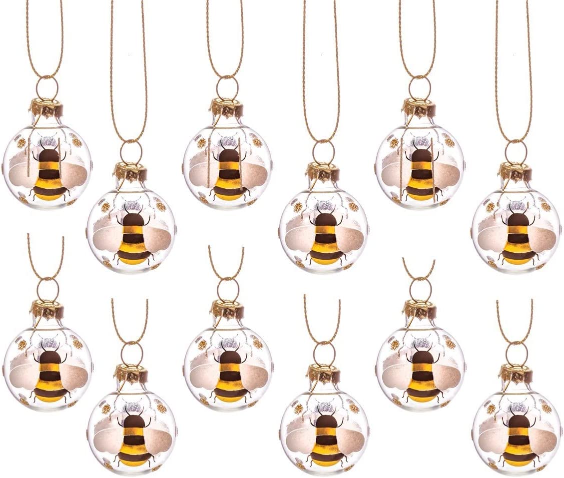 Sass & Belle Mini Bumblebee Christmas Tree Baubles GFHP