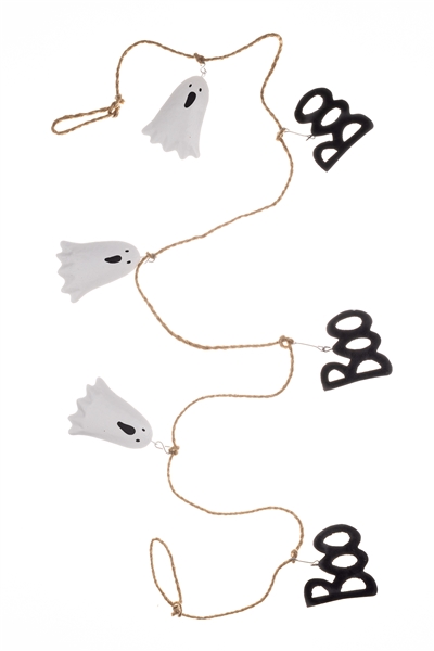 Shoeless Joe Boo & Ghost Halloween Garland | GiftsHandpicked