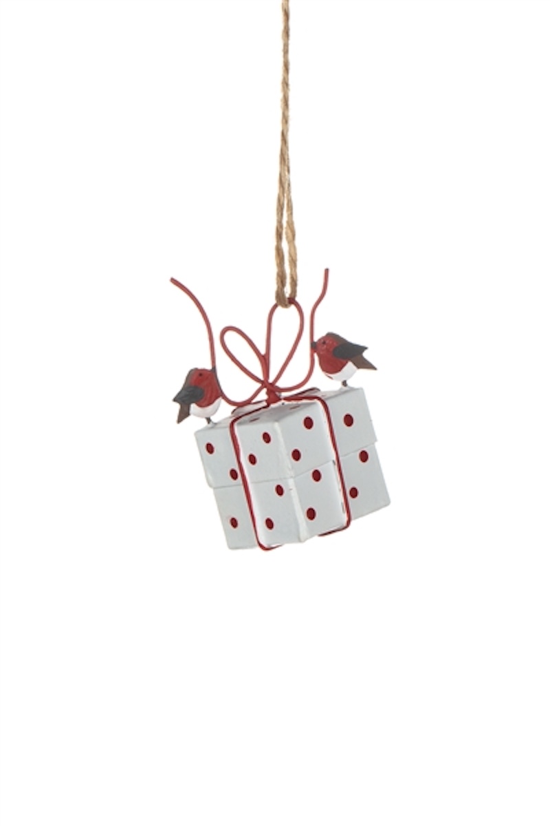 Shoeless Joe Robins Tying Gift Christmas Decoration | Gifts