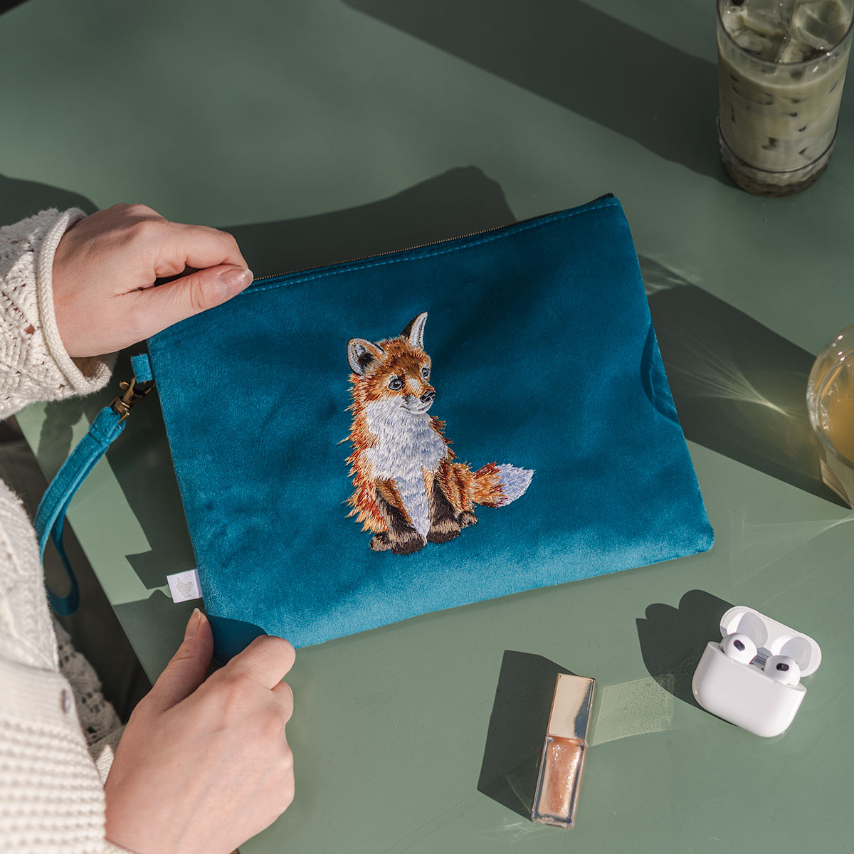 Wrendale Designs Luxury Velvet Makeup Pouch | GiftHandpicked