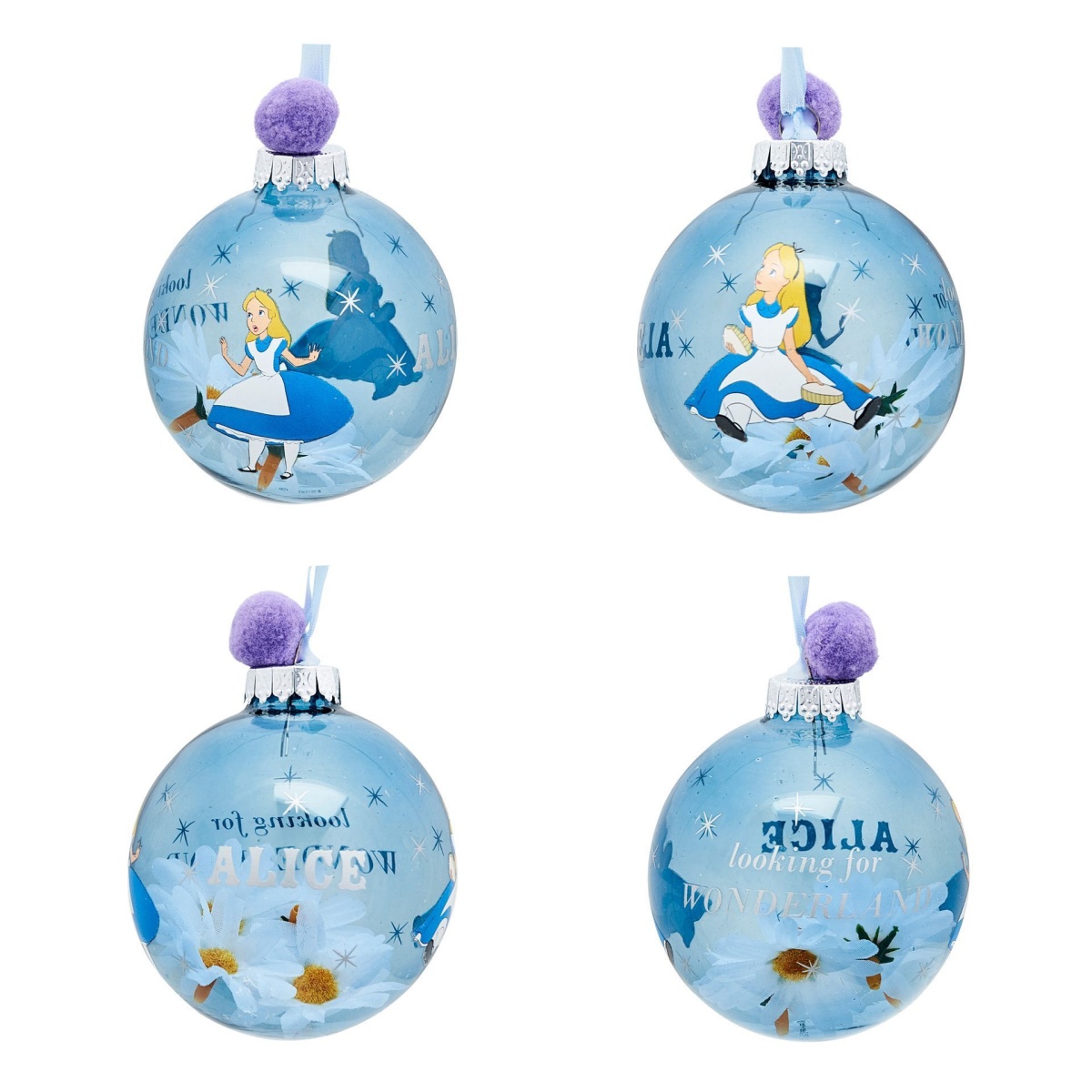Disney Alice in Wonderland Christmas Baubles | Handpicked