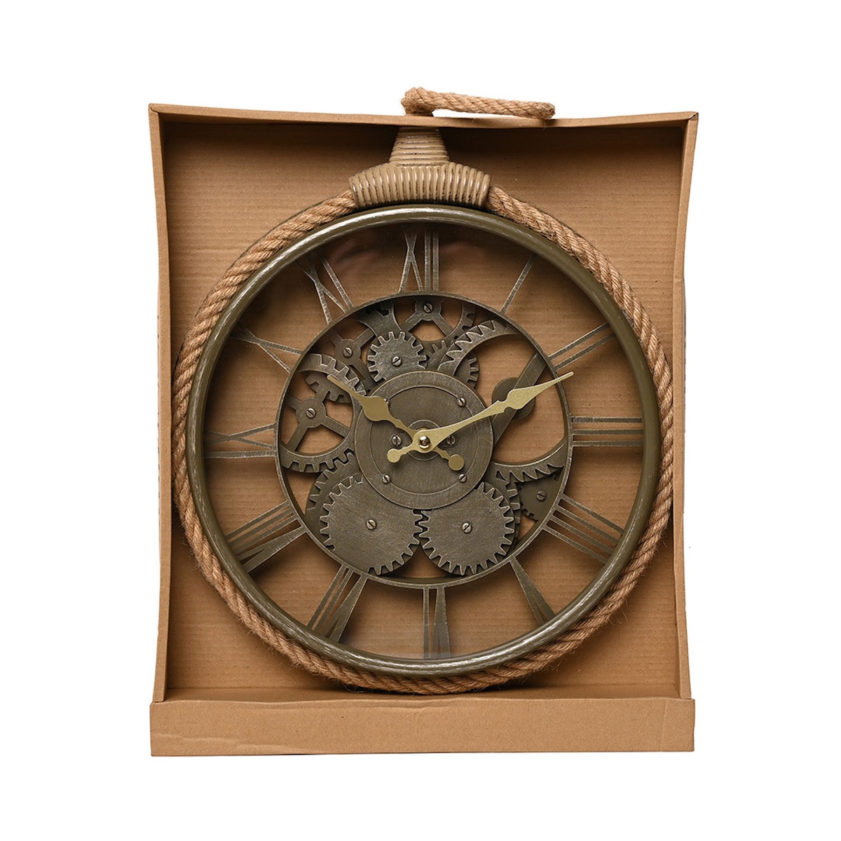 Widdop Cogs & Rope Design Wall Clock | Gifts Handpicked
