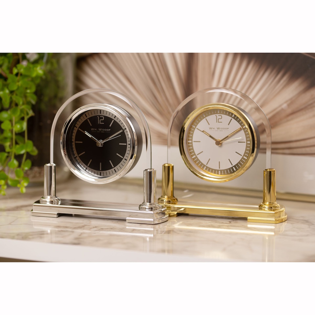 Widdop Two Tone Gold Mantel Clock | Gifts from Handpicked