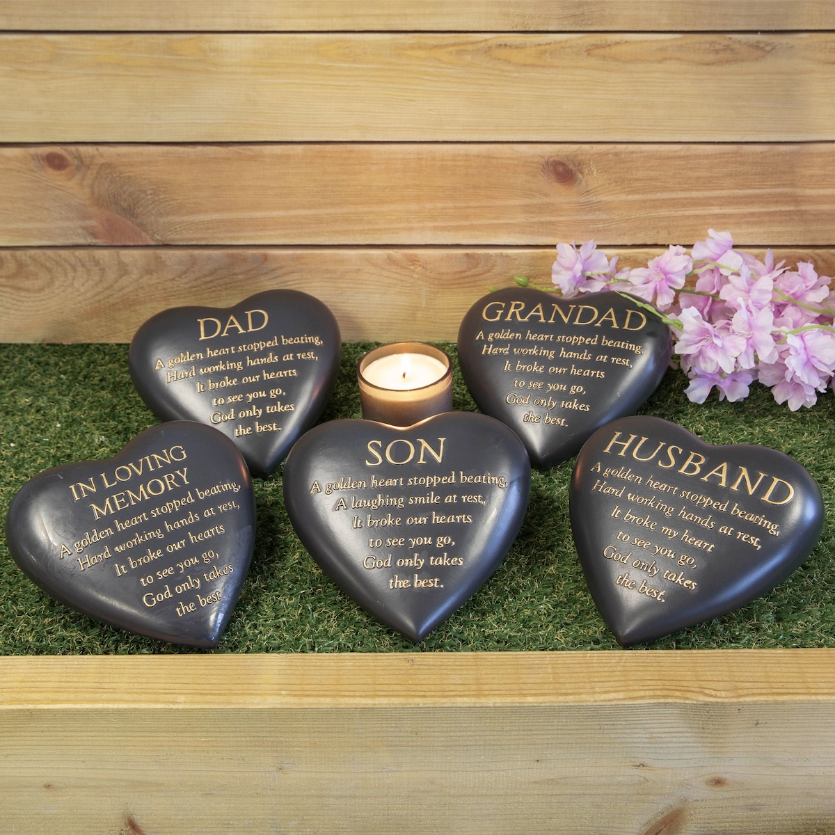 Widdop Grandad Heart Shaped Graveside Plaque | Handpicked