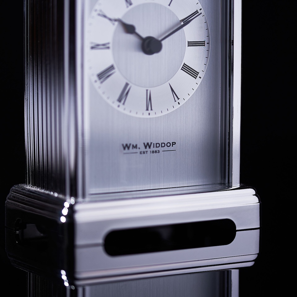 Widdop Silver Design Carriage Clock | Gifts from Handpicked