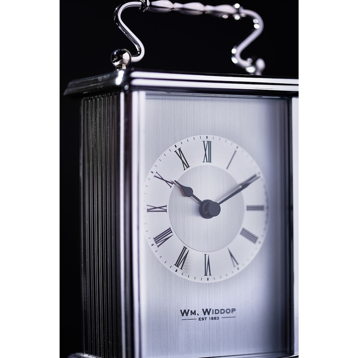 Widdop Silver Design Carriage Clock | Gifts from Handpicked
