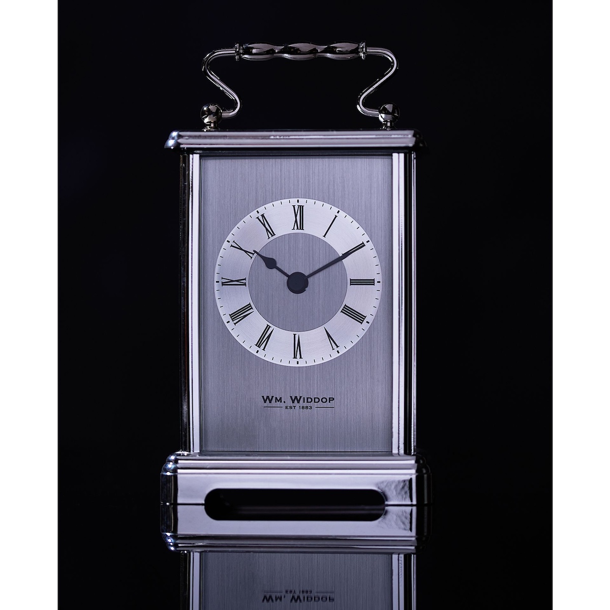Widdop Silver Design Carriage Clock | Gifts from Handpicked