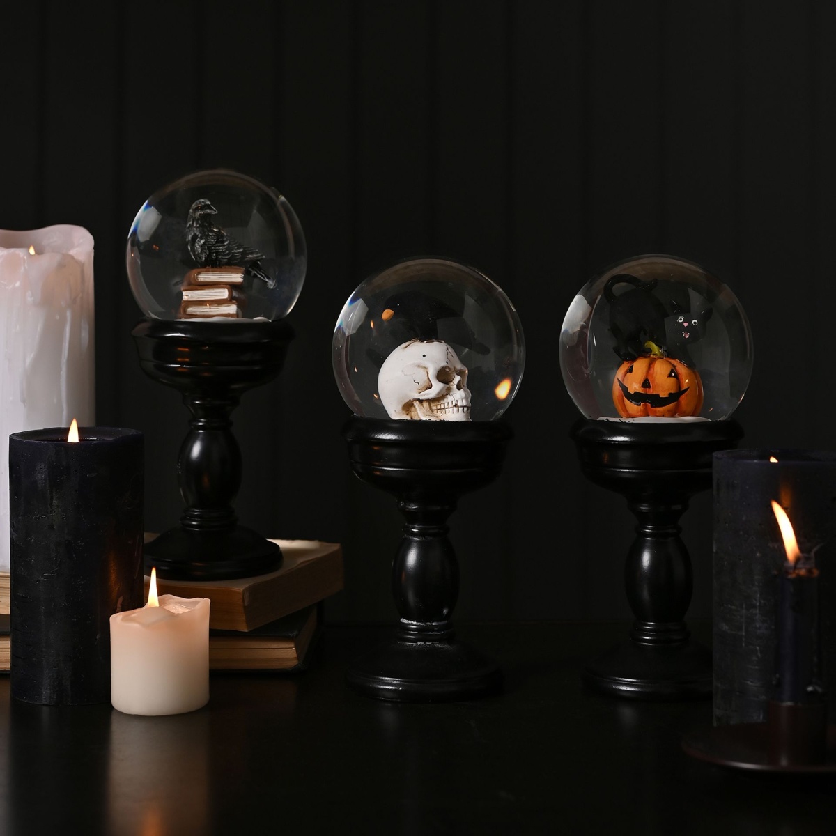 Widdop Glitter Skull Halloween Globe Decoration | Handpicked