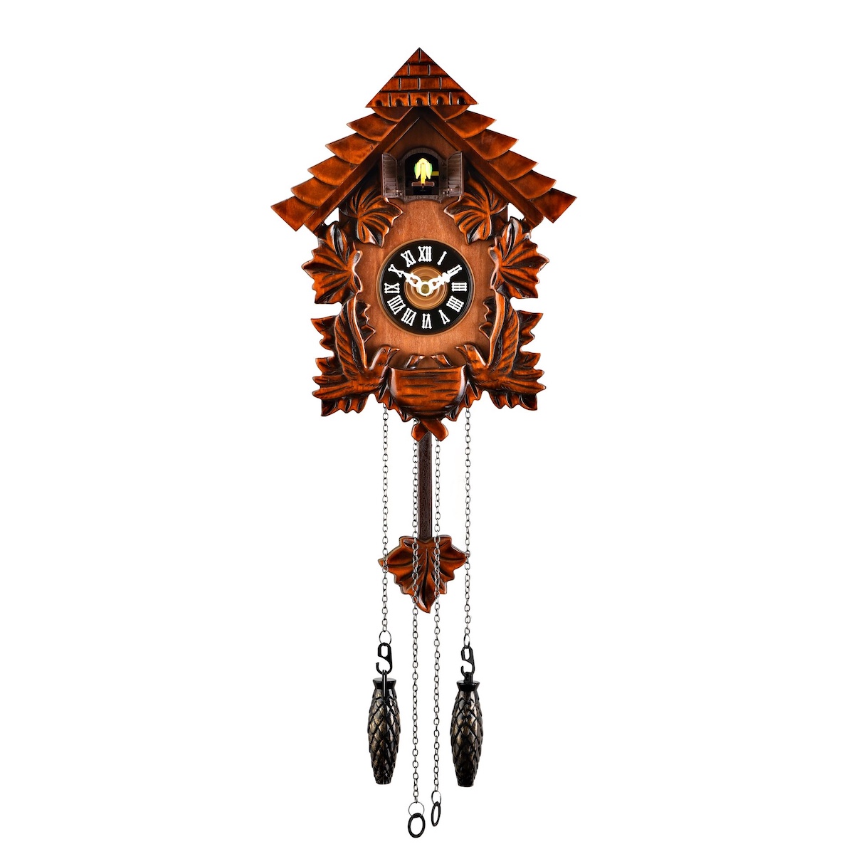 Widdop Pitched Roof Wooden Cuckoo Clock | Gifts Handpicked