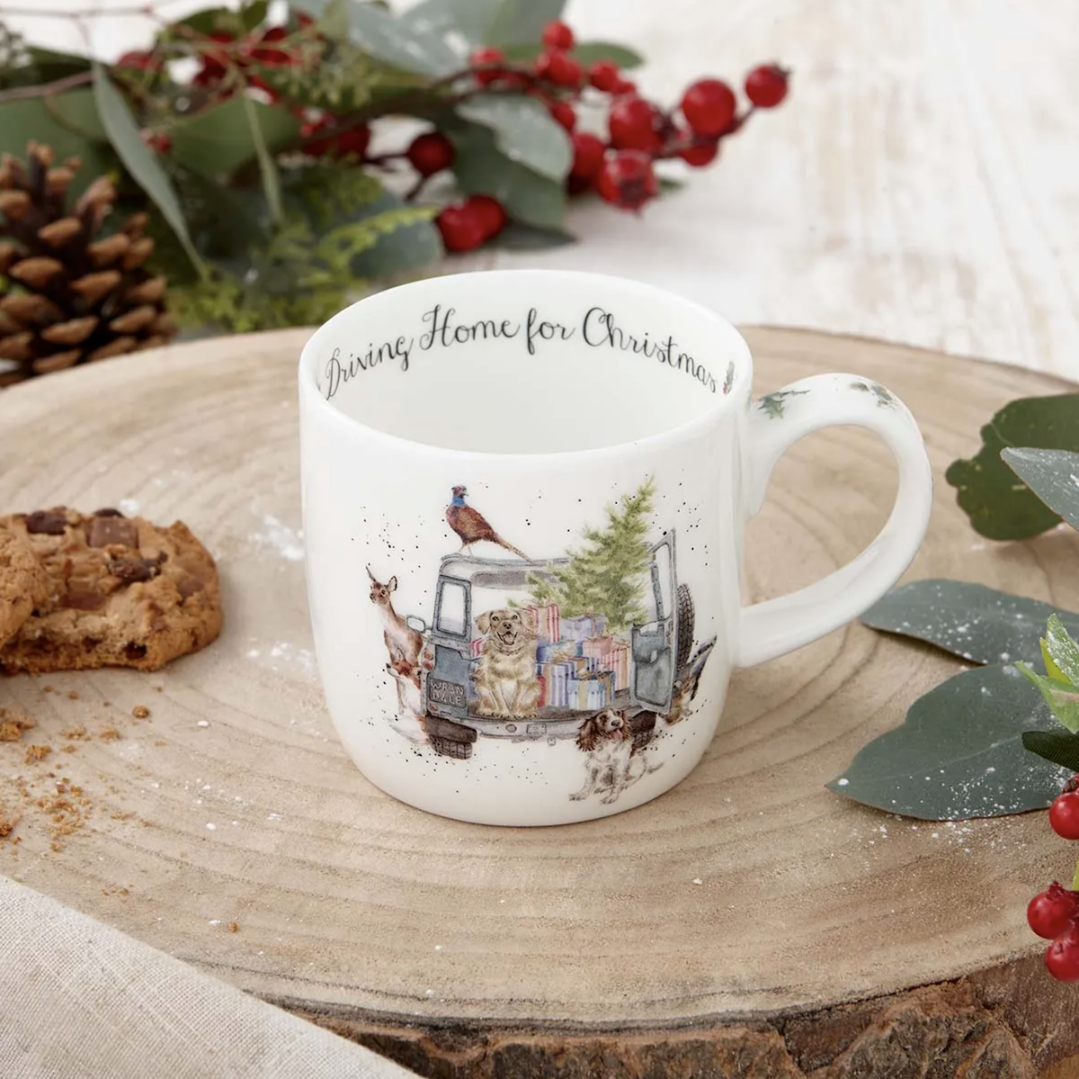 Wrendale Designs Driving Home For Christmas Mug | Handpicked