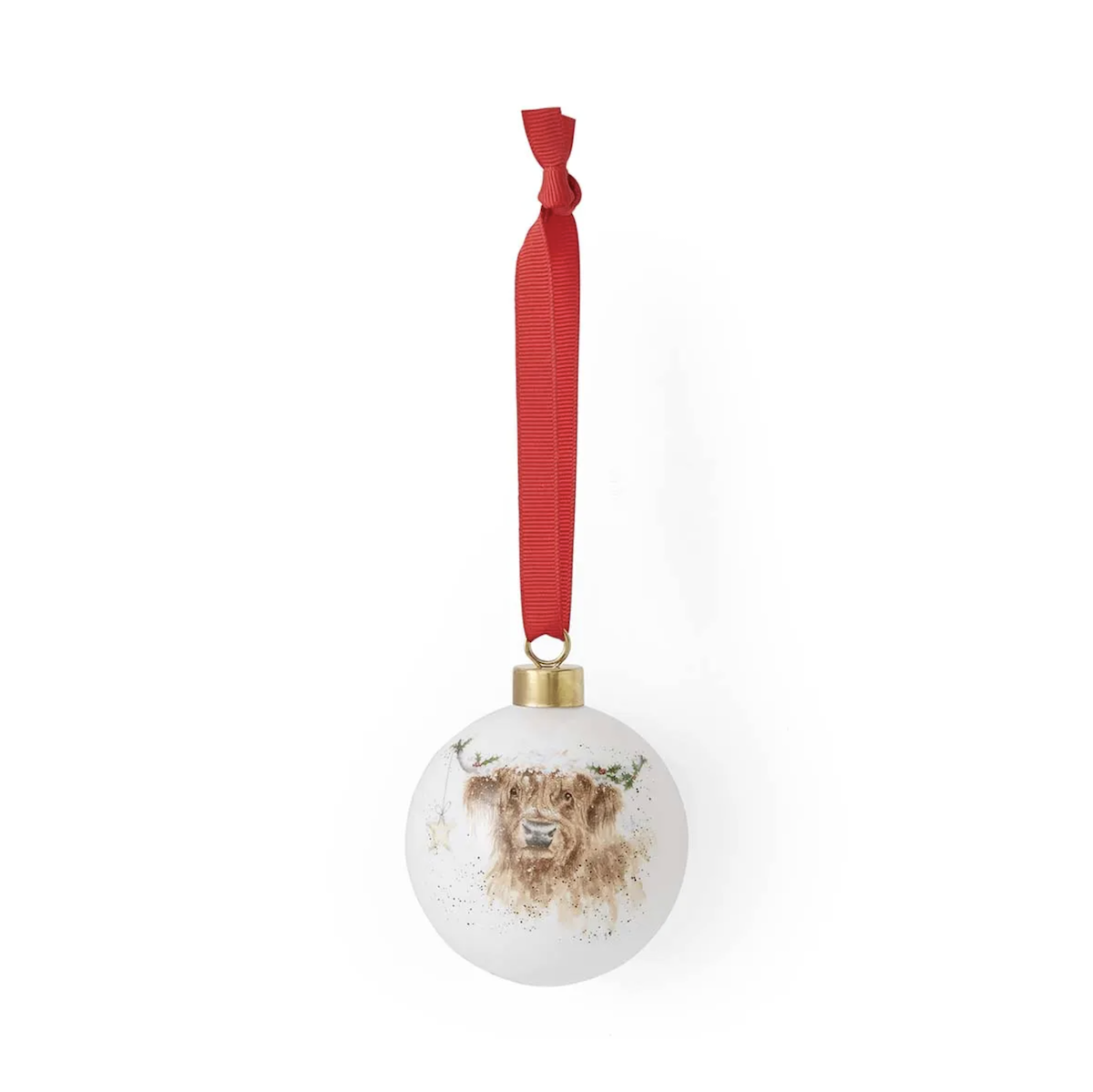 Wrendale Designs Highland Cow Christmas Bauble | Handpicked