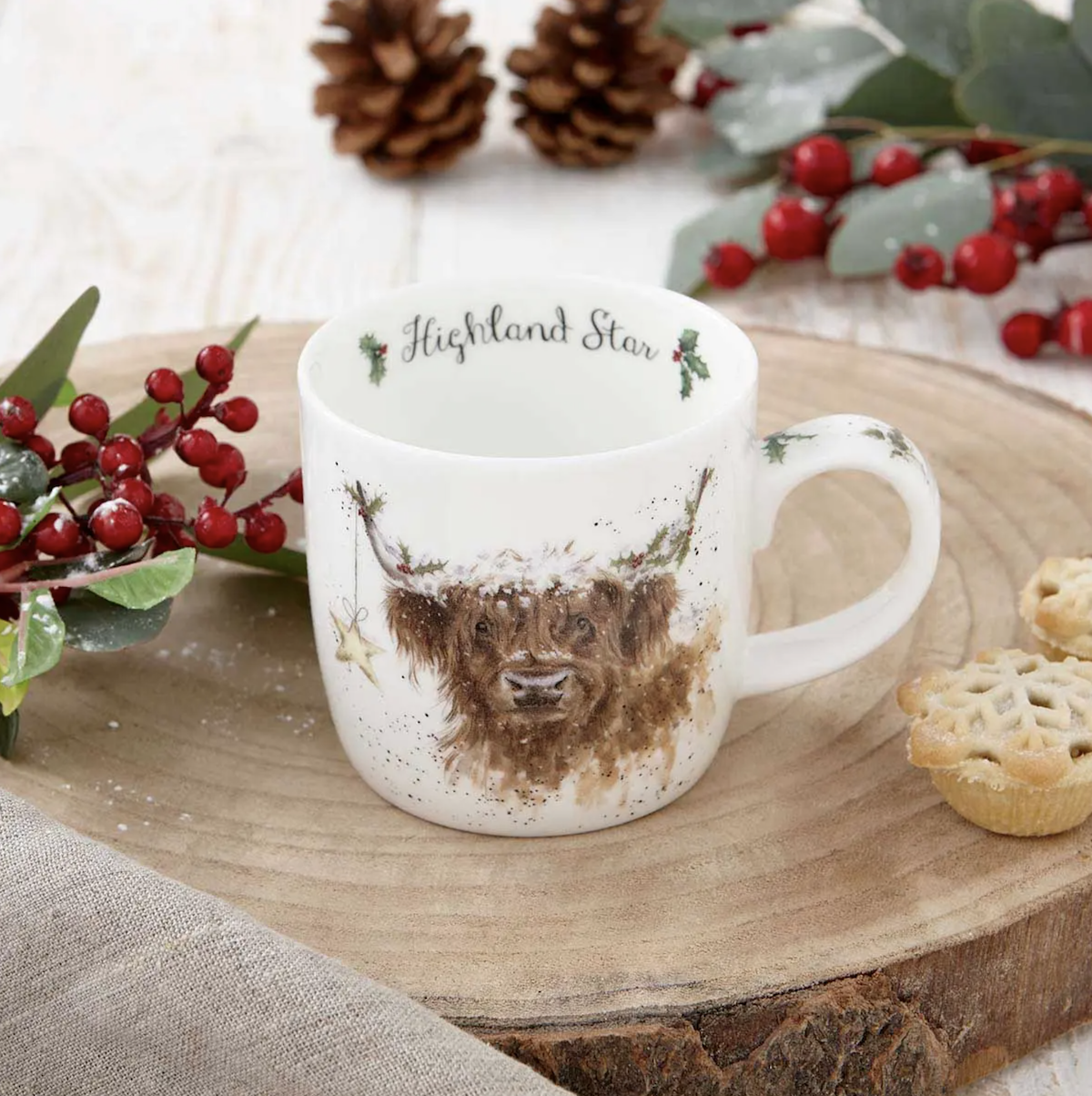 Wrendale Designs Highland Cow Christmas Mug | Handpicked