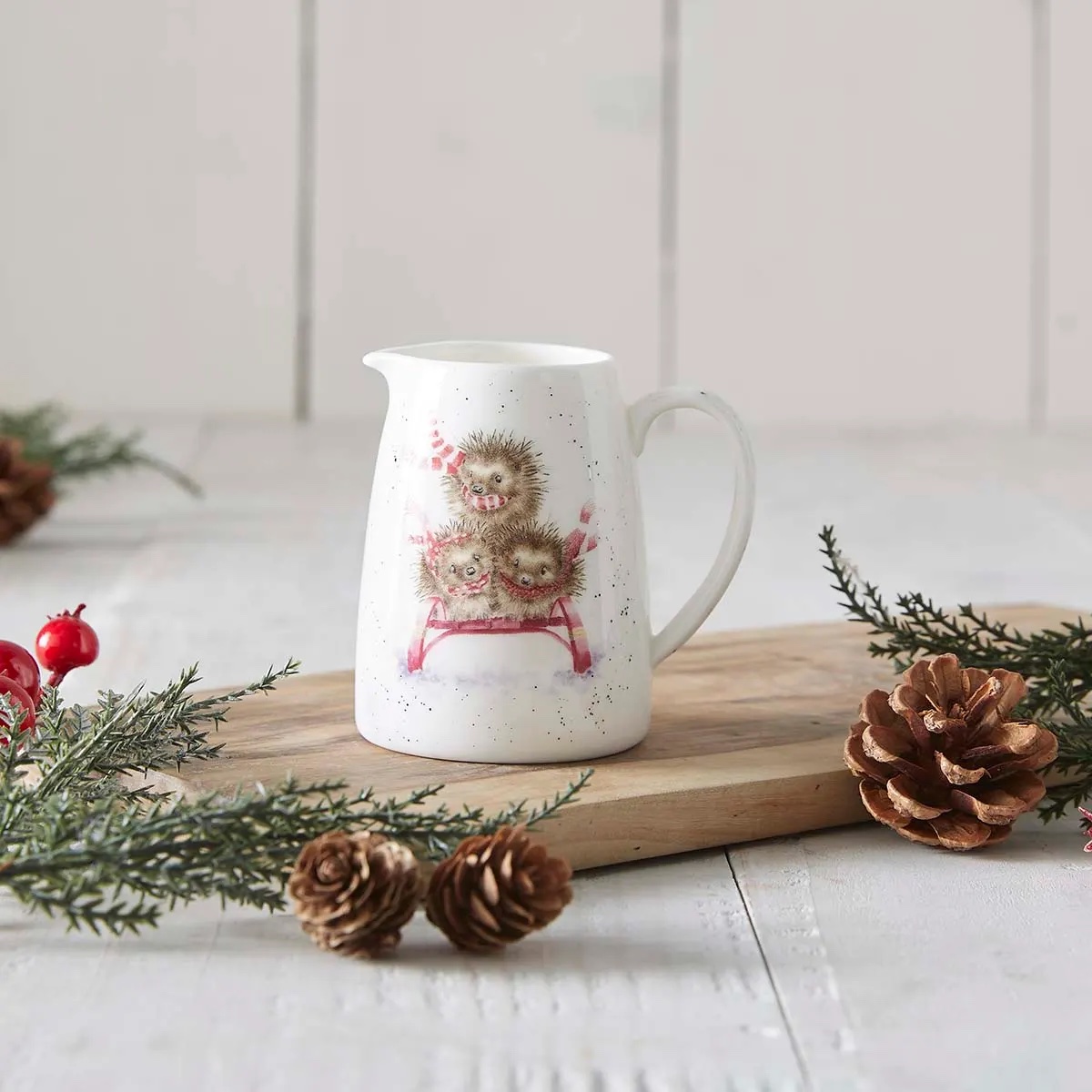 Wrendale Designs Christmas Hedgehog Posy Jug | Handpicked