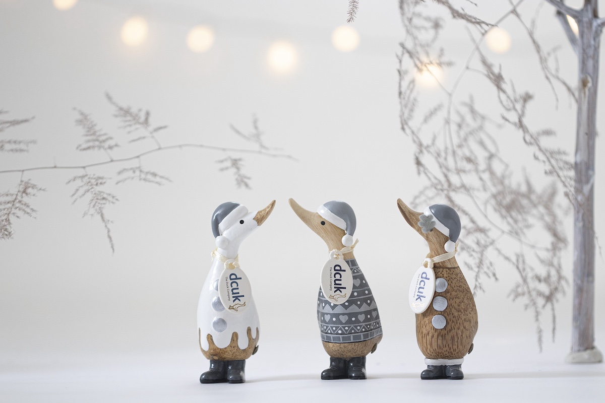 DCUK Grey Alpine Christmas Wooden Dinky Ducks | Handpicked