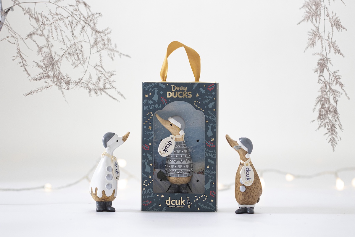 DCUK Grey Alpine Christmas Wooden Dinky Ducks | Handpicked
